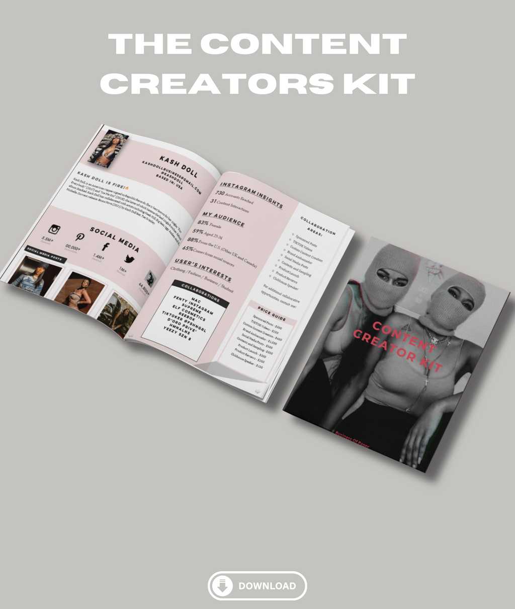 Content Creator Media Kit: Pitch Your Brand and Services for Brand Col ...